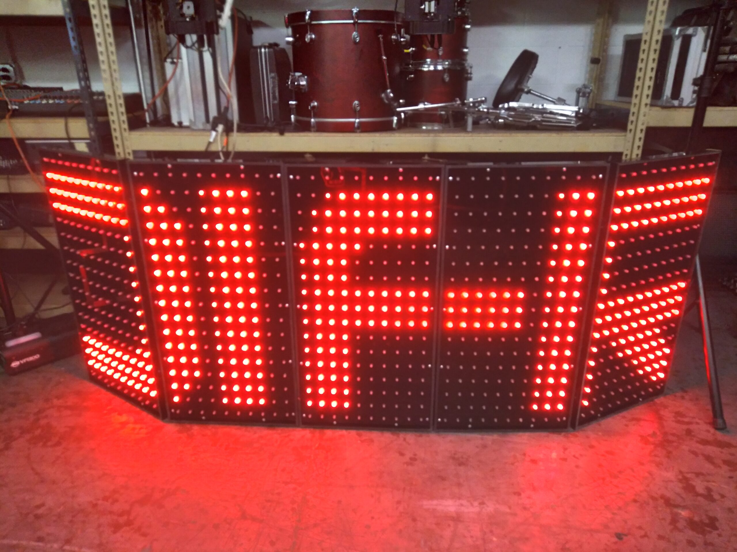 6 PANELS DJ BOOTH, LED FACADE