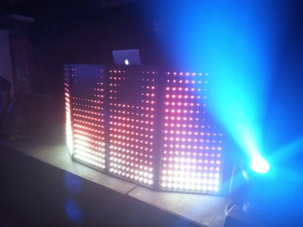 6 PANELS DJ BOOTH, LED FACADE
